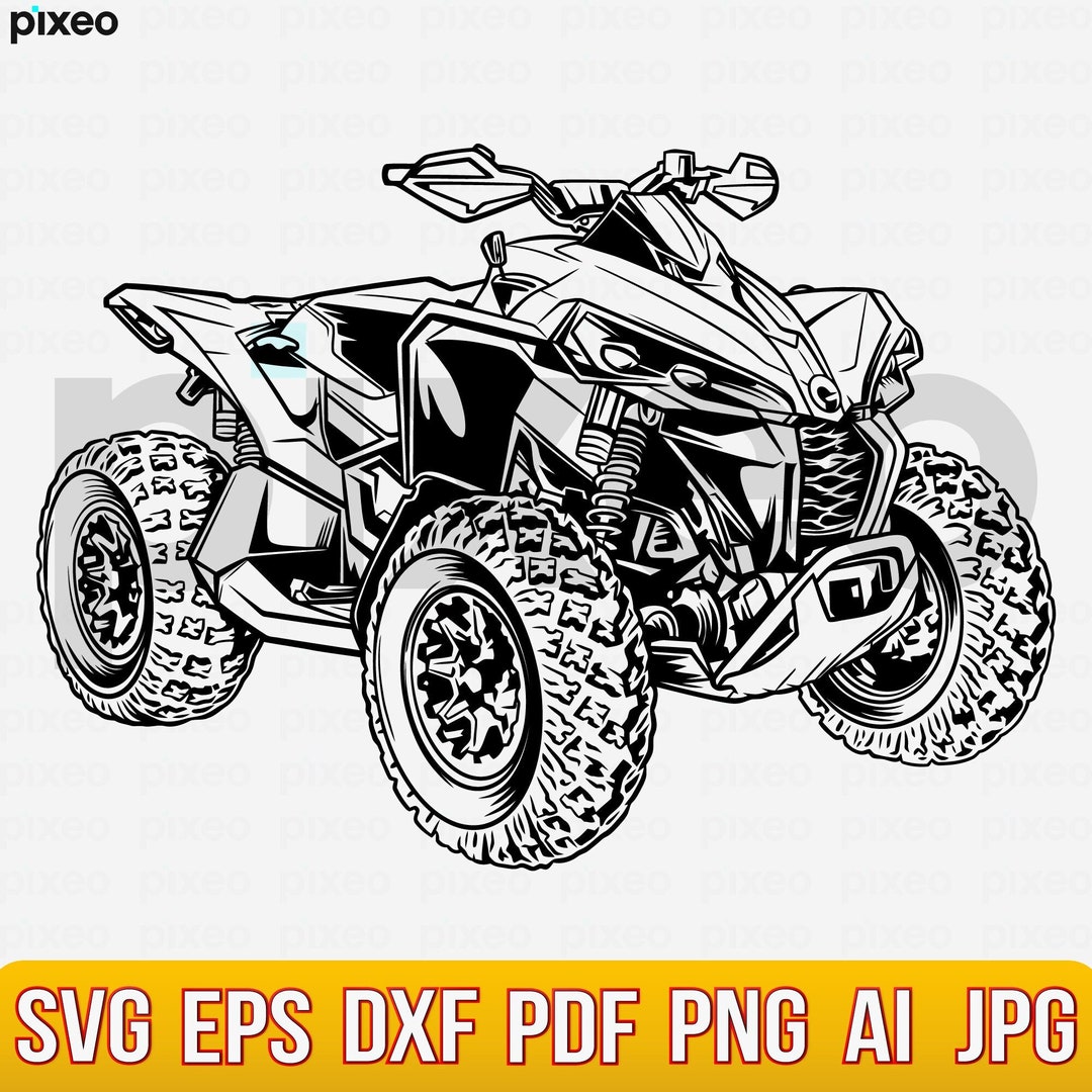 US 4 Wheeler Svg, ATV Svg, 4 Wheeler Svg, Off-road Svg, ATV Clipart ...