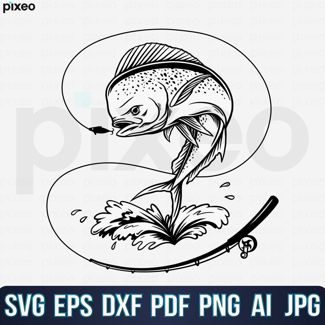 Mahi Mahi Fishing SVG: Dolphinfish Clipart Vector Cut File - Etsy