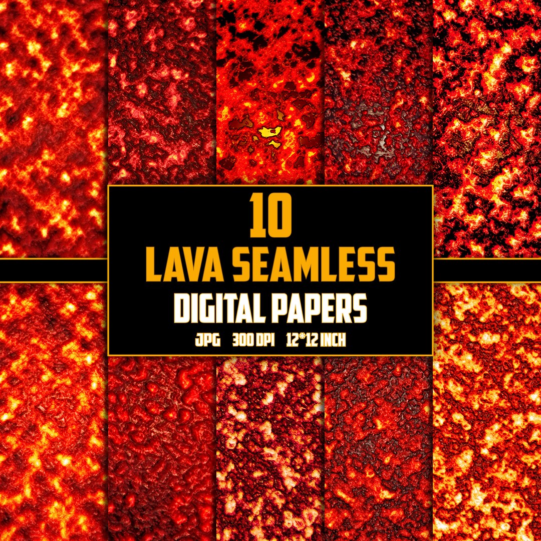 Lava Seamless Patterns, Lava Digital Papers, Lava Svg, Lava Clipart ...