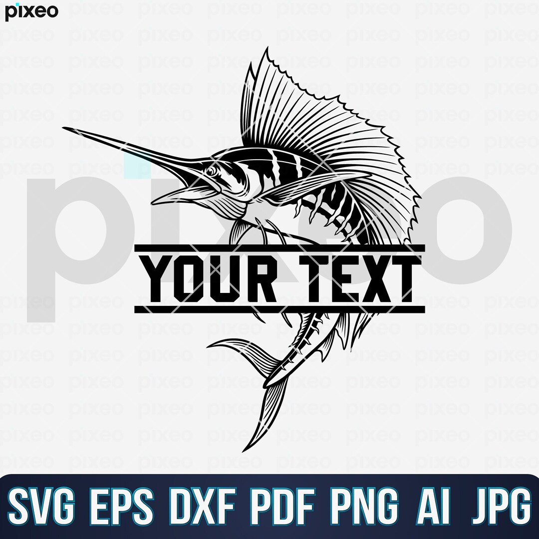 Sailfish Fishing SVG: Vector Clipart, Cricut Cut File - Etsy