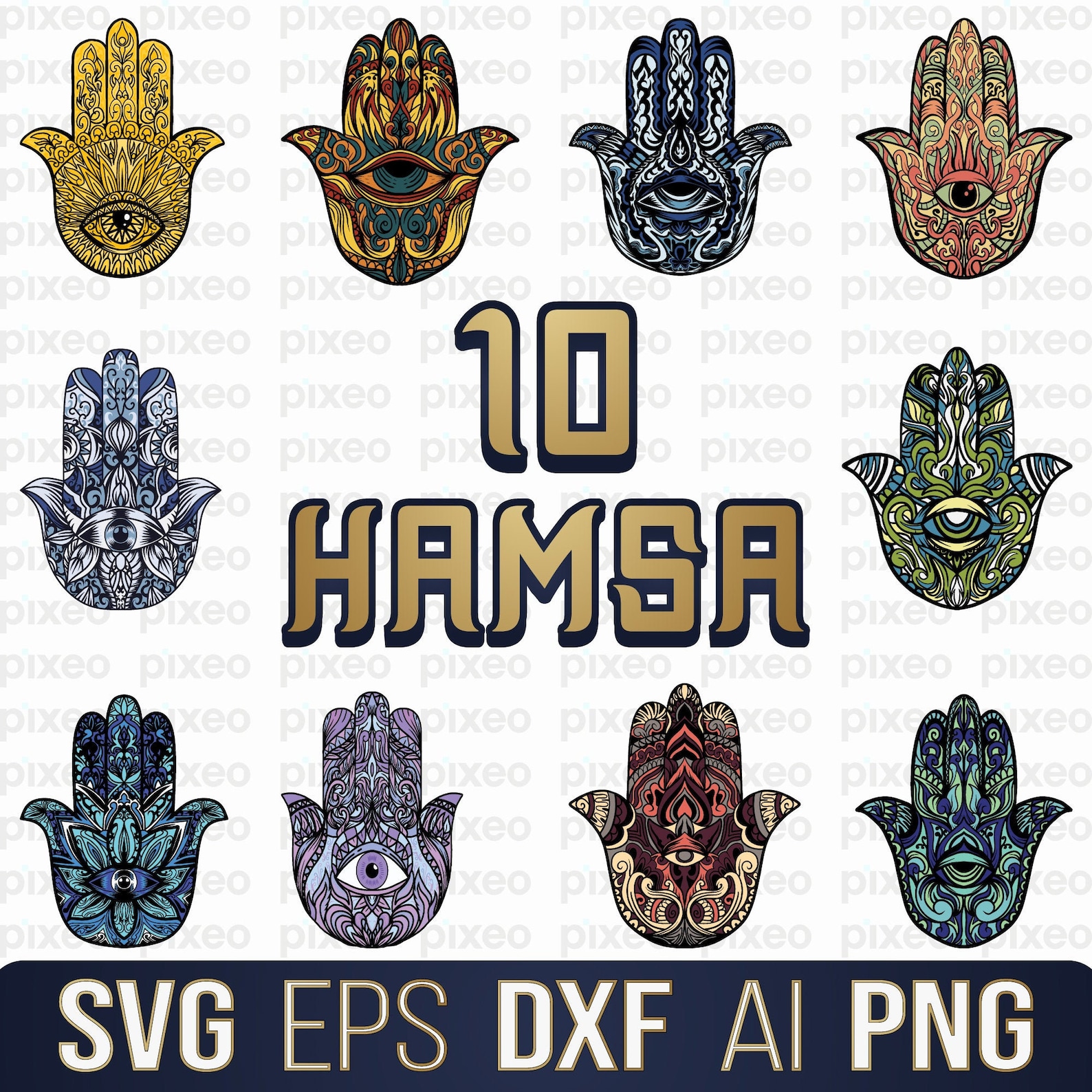 Hamsa Svg Bundle Hamsa Hand Svg Evil Eye Svg Evil Eye - Etsy