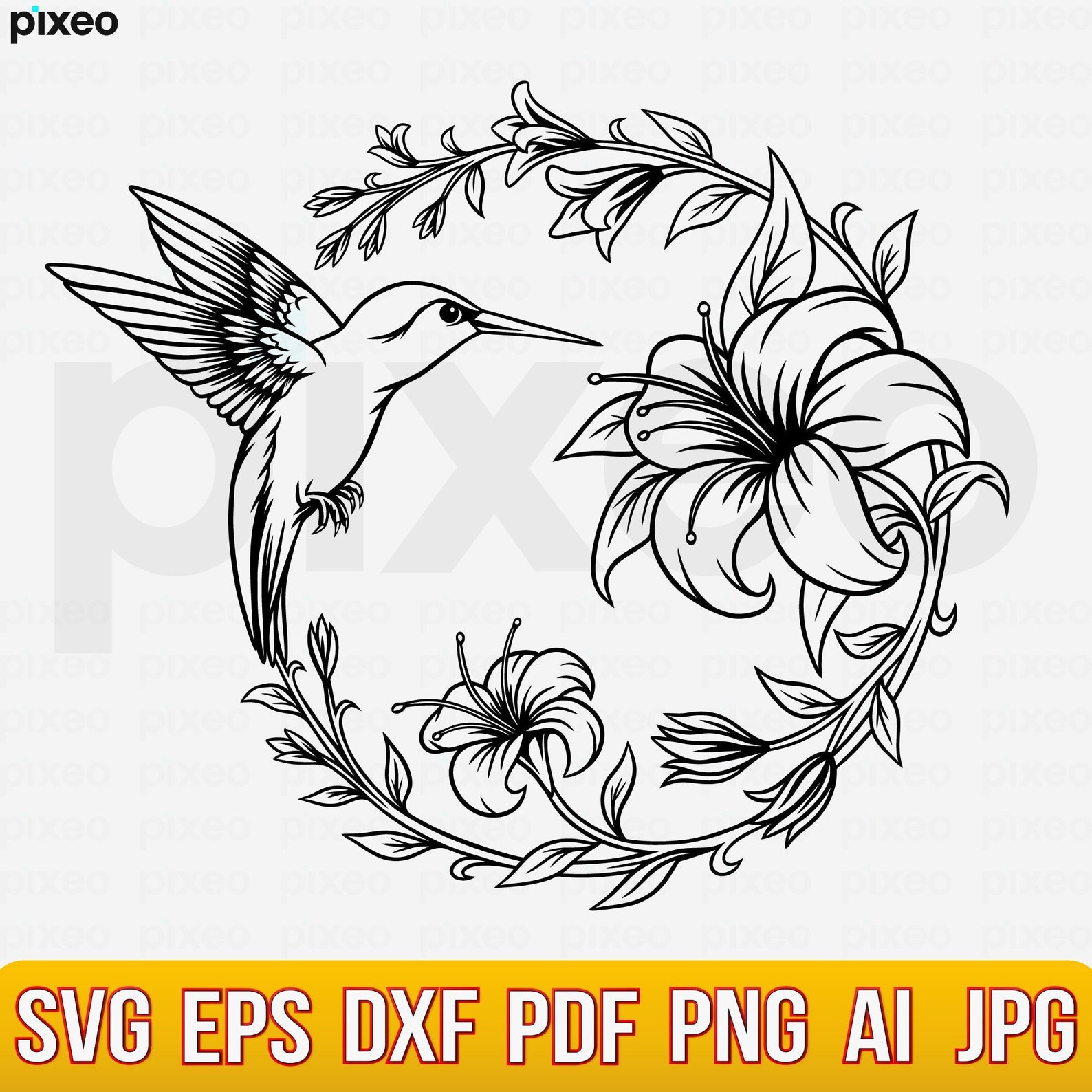Hummingbird Svg Hummingbird Clipart Hummingbird Flowers Svg - Etsy