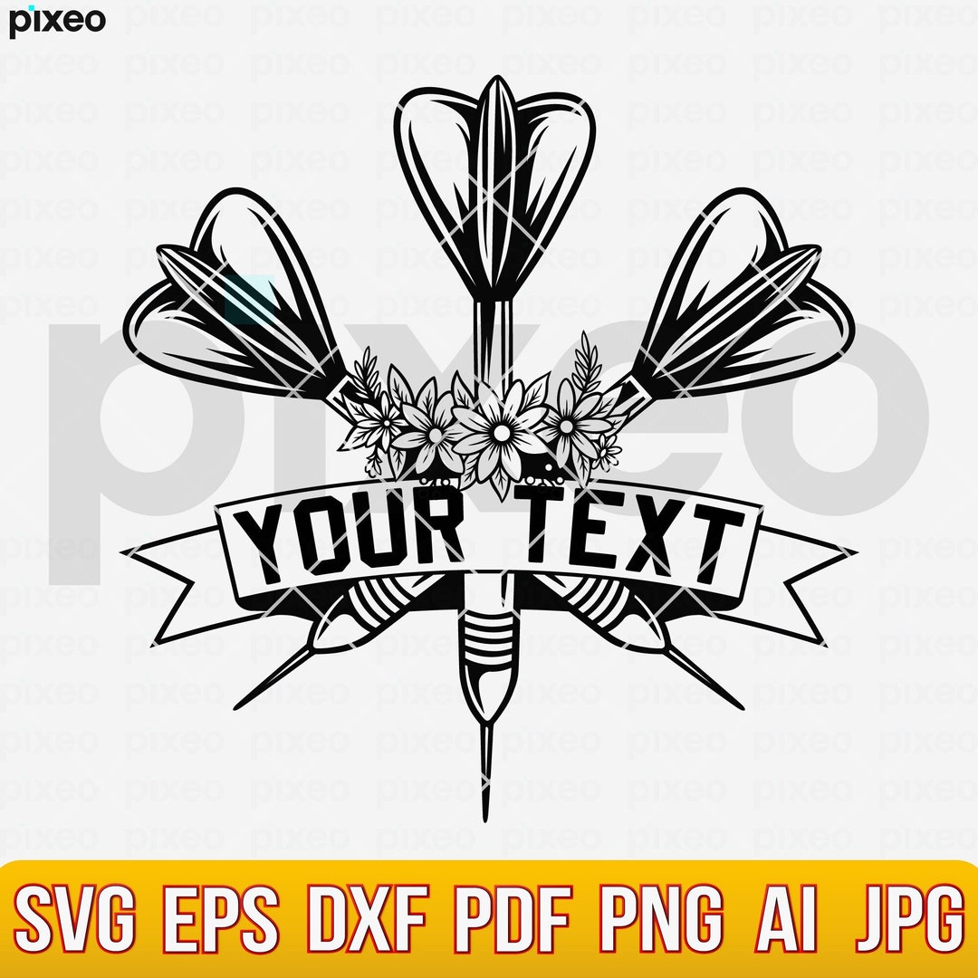 Darts Monogram Svg, Darts Name Svg, Darts Logo Svg, Dart Game Svg ...