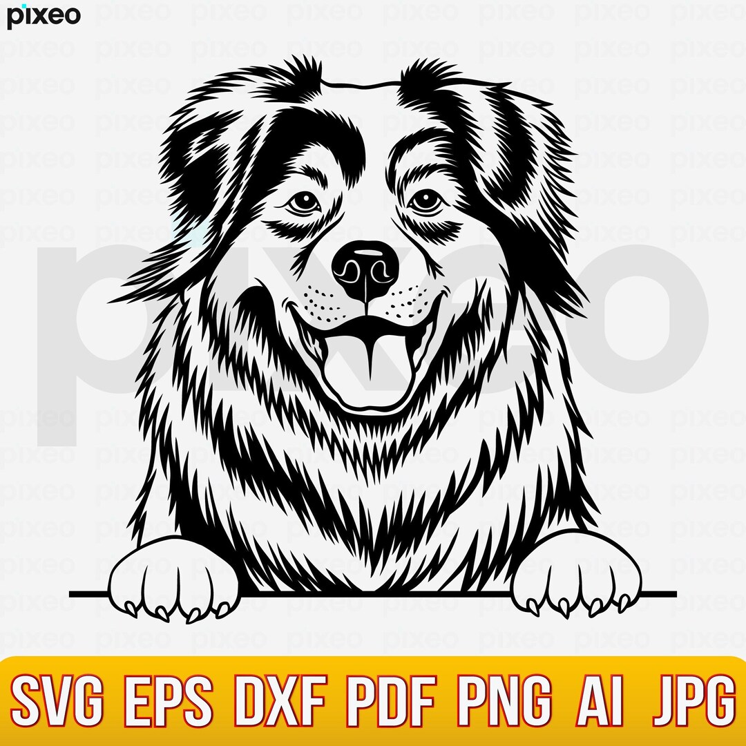Australian Shepherd Svg, Aussie Svg, Aussie Clipart, Dog Svg, Dog Lover ...