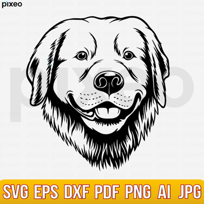 Golden Retriever Svg Goldie Svg Golden Retriever Clipart - Etsy