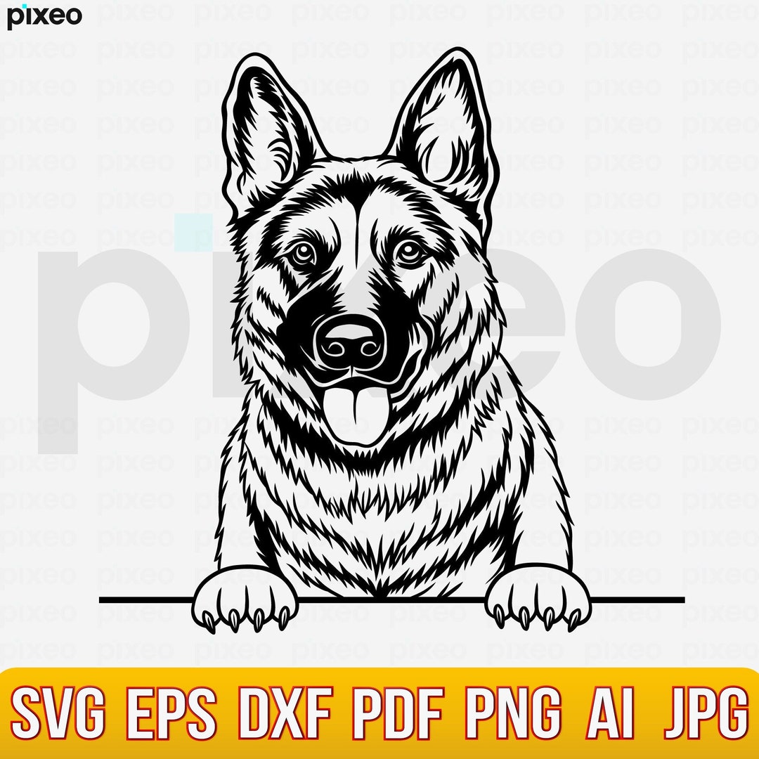 German Shepherd Svg, German Shepherd Clipart, K-9 Police Dog Svg, Dog ...