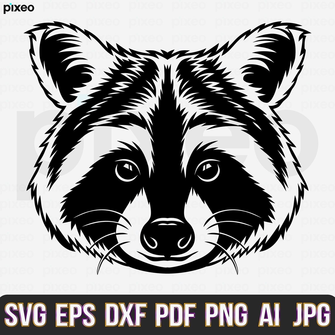 Raccoon Face Svg Raccoon Svg Raccoon Clipart Raccoon - Etsy