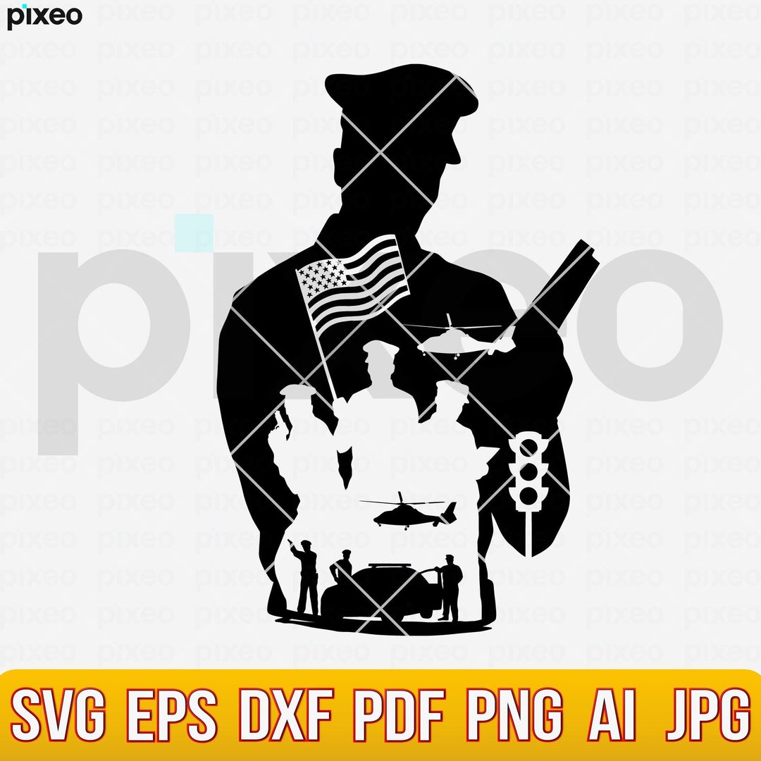 US Police Svg, Police Svg, Policeman Svg, Police Clipart, American Cop ...