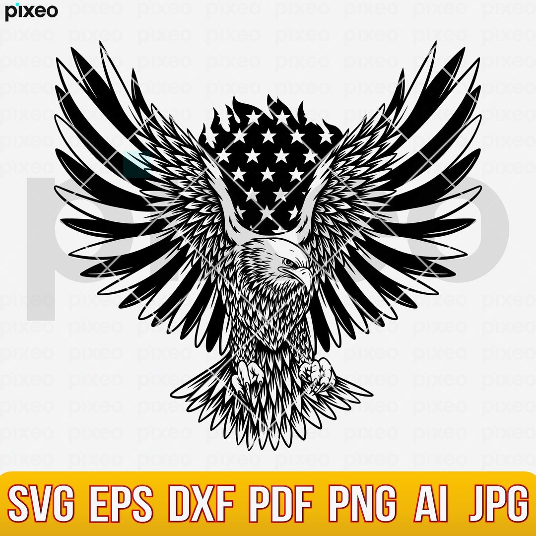 Eagle Svg, Eagle Attacks Svg, Eagle USA Svg, American Eagle Svg, Eagle Through Flag Svg, Eagle ...
