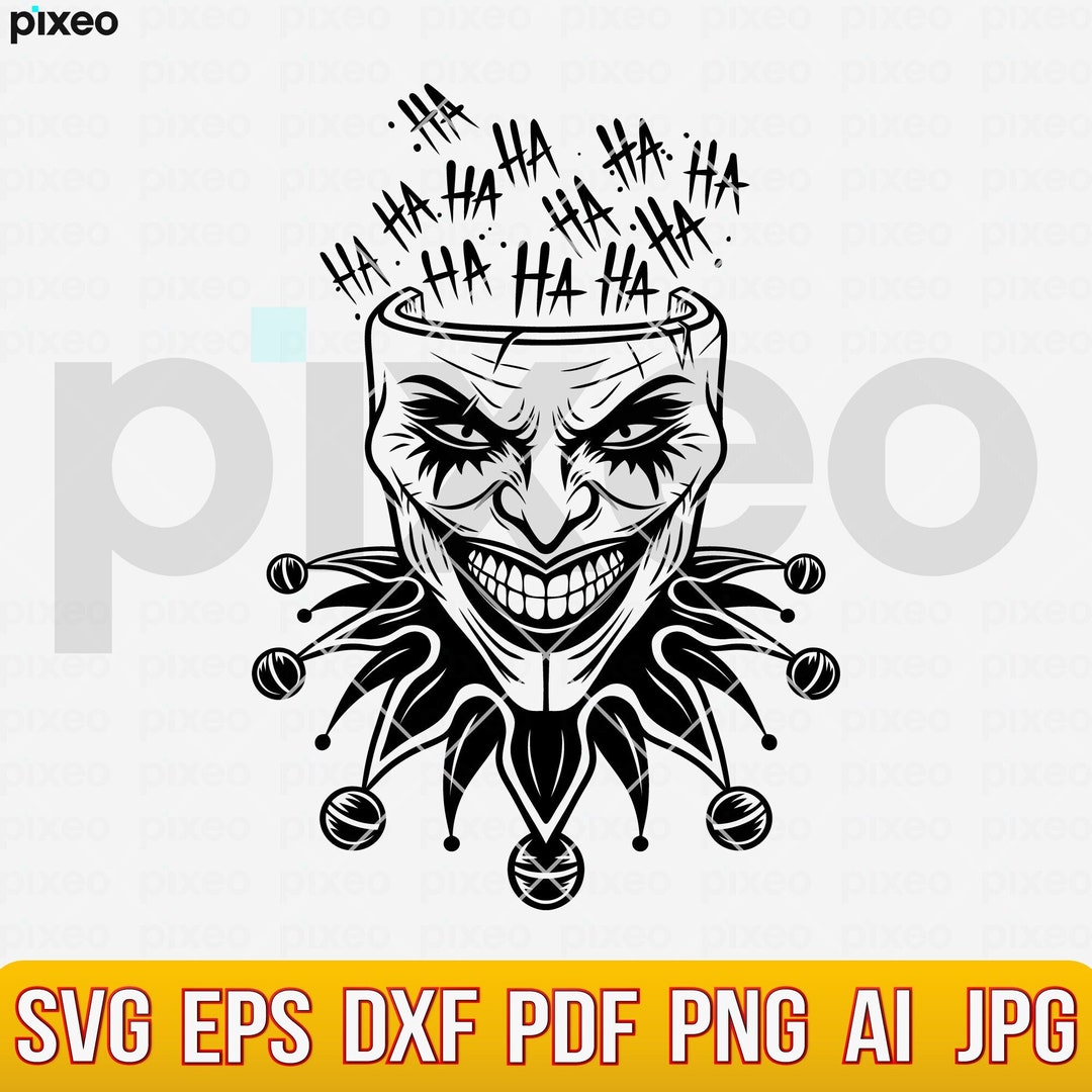 Joker Smile Svg Clown Smile Svg Joker Smile Shirt Joker Smile Mask Scary Smile Svgjoker