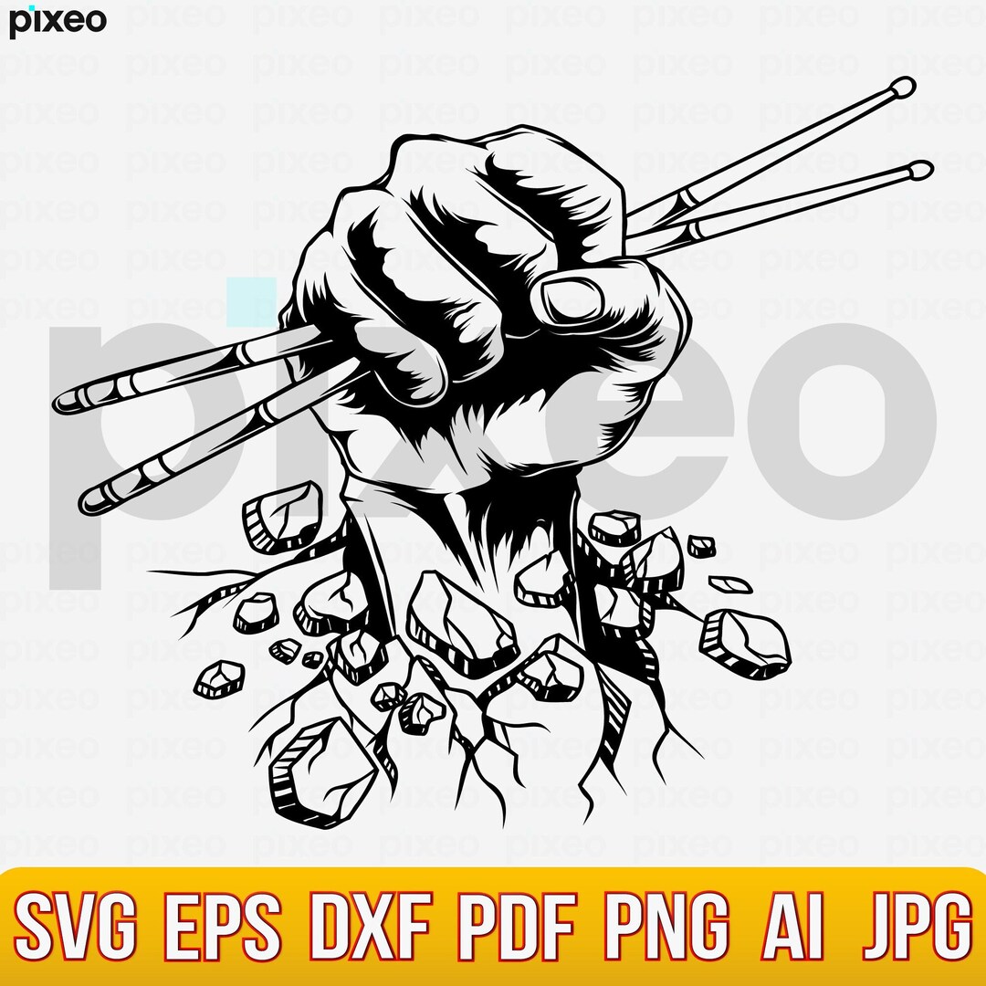 Drummer Svg, Drummer Hand Svg, Drumsticks Svg, Drums Svg, Drumset Svg ...