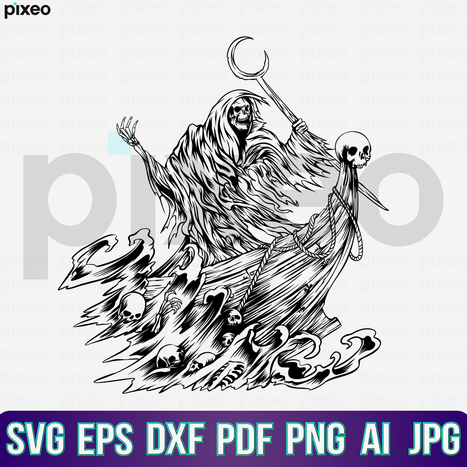 Grim Reaper Svg Reaper Svg Death Svg Reaper Clipart Reaper - Etsy UK