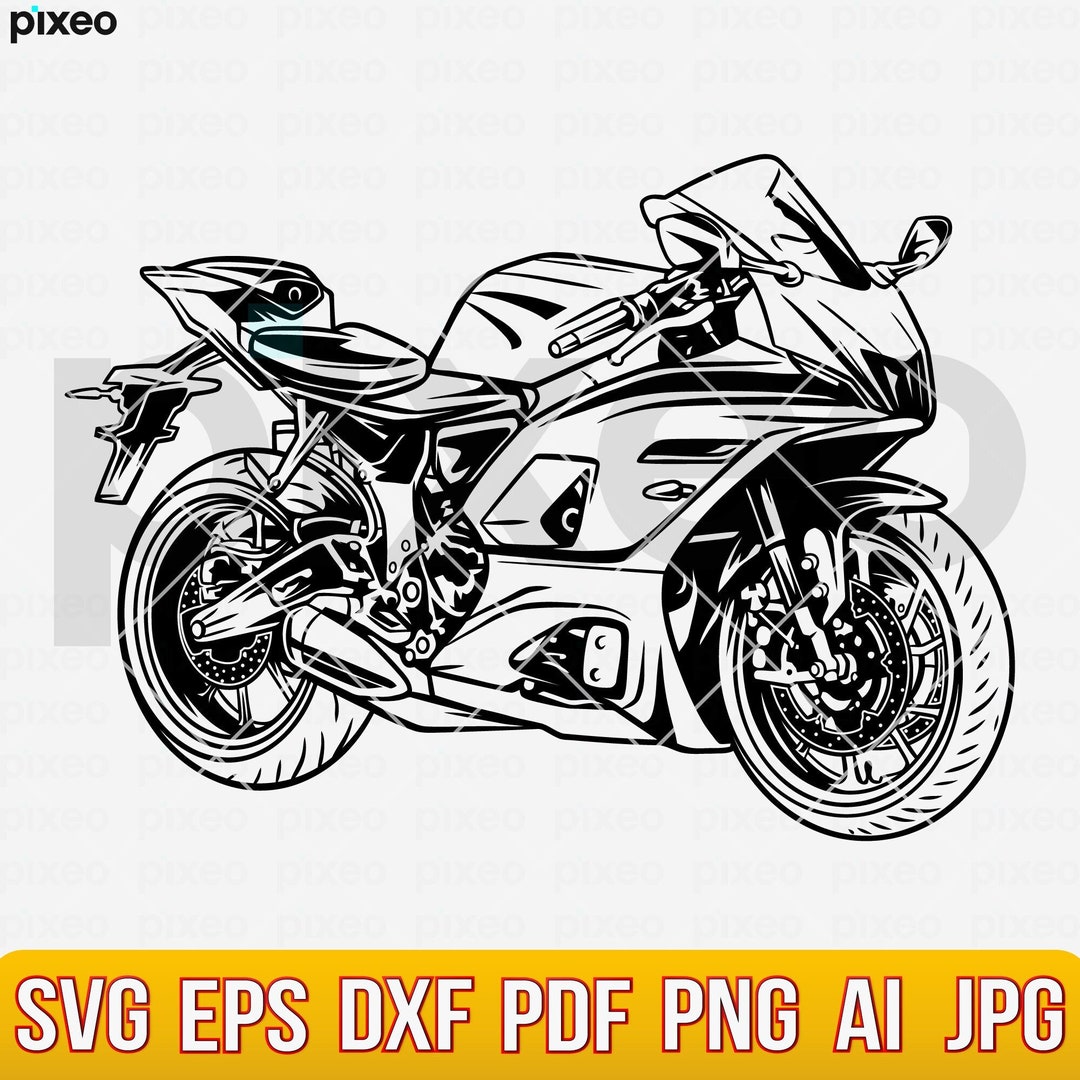 Motorcycle Svg, Motor Bıke Svg, Motorcycle Clipart, Motorcycle Cricut ...
