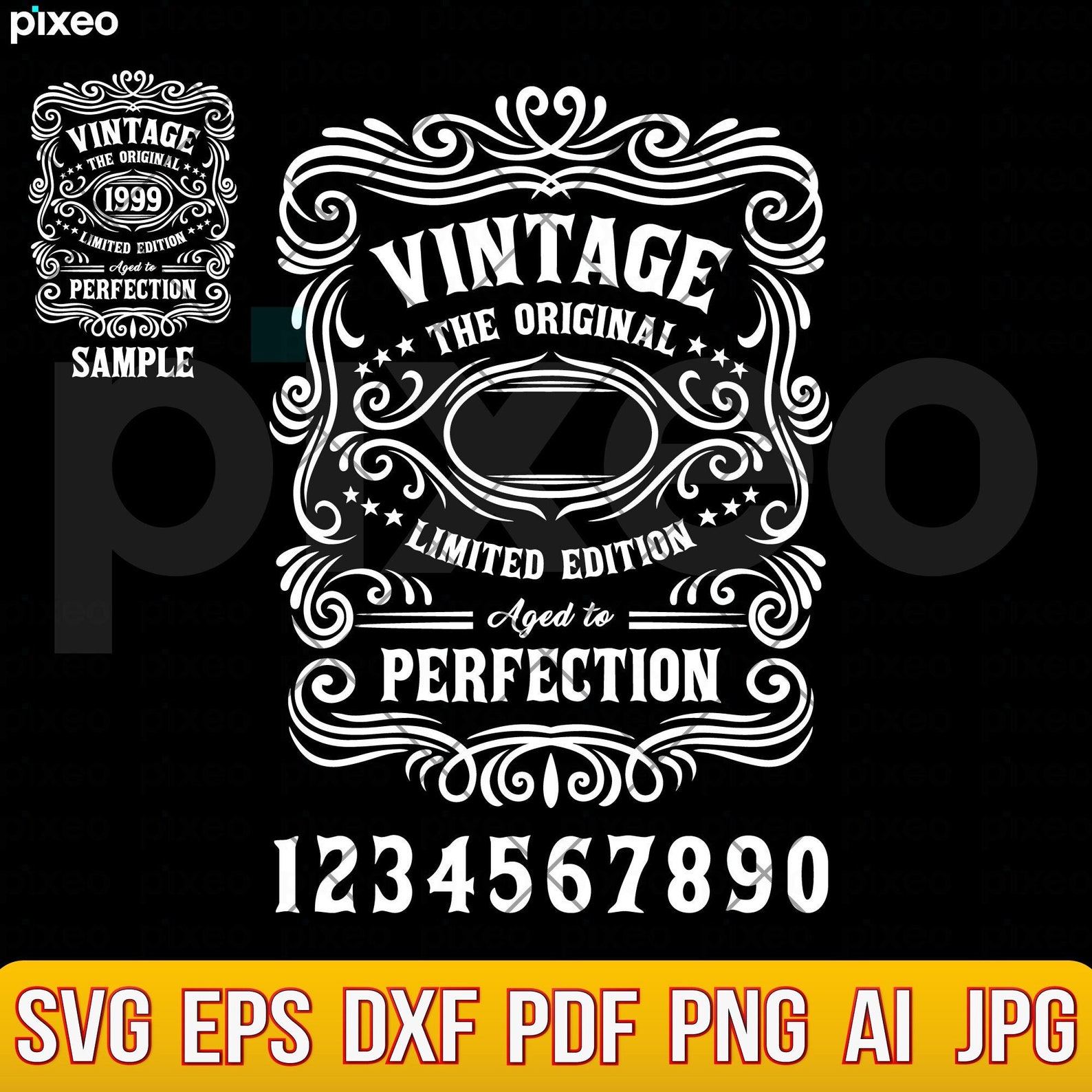 Vintage Birthday SVG: Aged to Perfection Design (digital Download) - Etsy