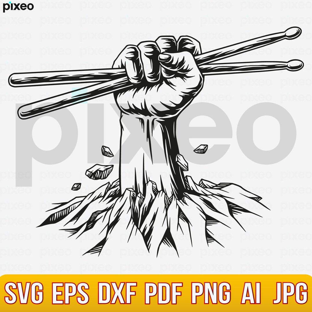 Drummer Svg, Drummer Hand Svg, Drumsticks Svg, Drums Svg, Drumset Svg ...