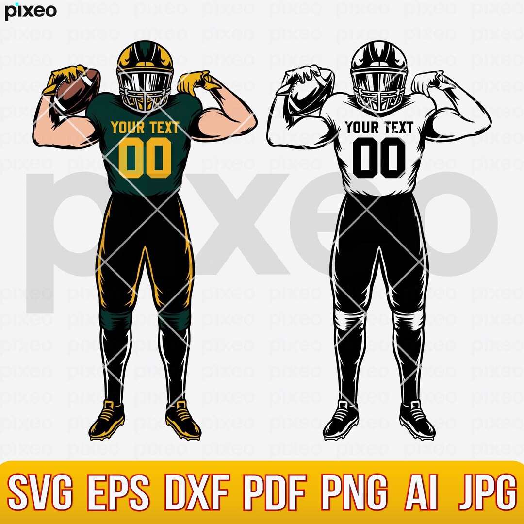 Football Player Svg, Football Svg, Football Name Svg, Football Cut ...