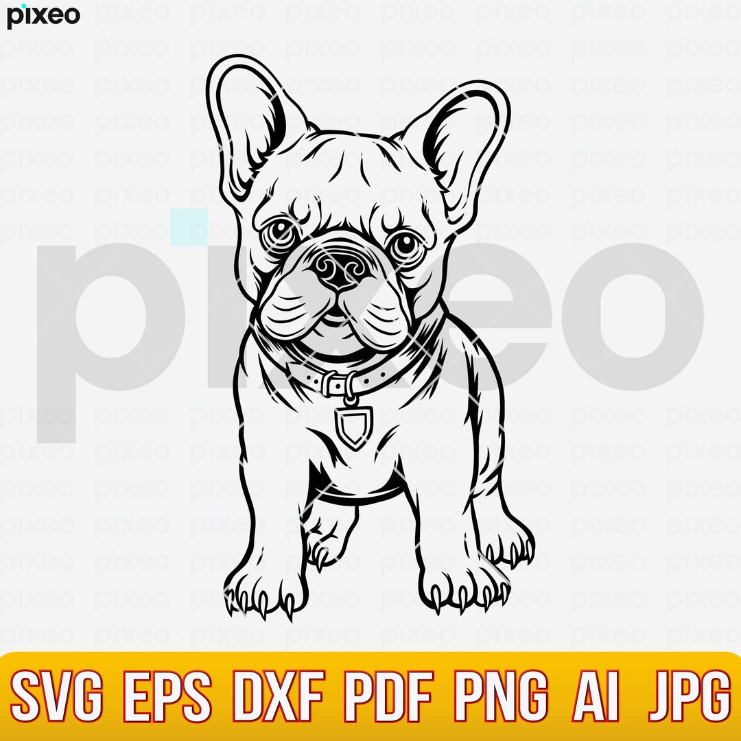 French Bulldog Svg, Frenchie Svg, French Bulldog Clipart, Frenchie ...