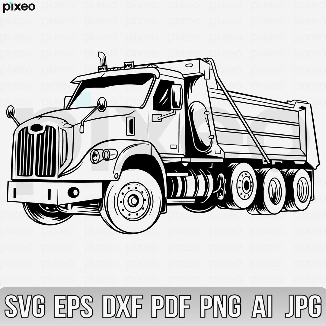 Dump Truck Svg, Truck Svg, Big Truck Clipart, Truck Svg, Truck Cricut ...