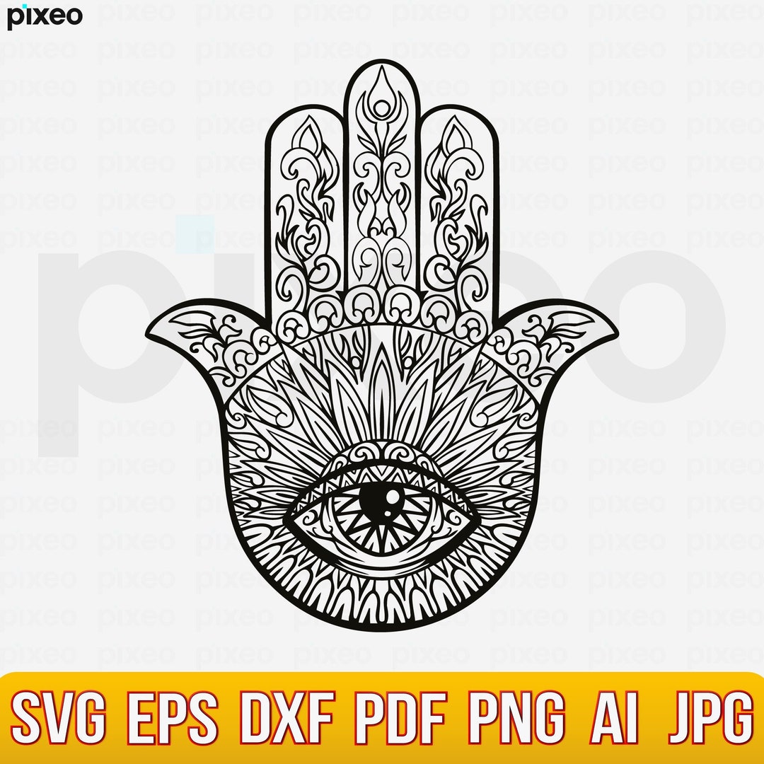 Hamsa Svg, Hamsa Hand Svg, Hamsa Clipart, Hamsa Shirt, Mandala Svg ...