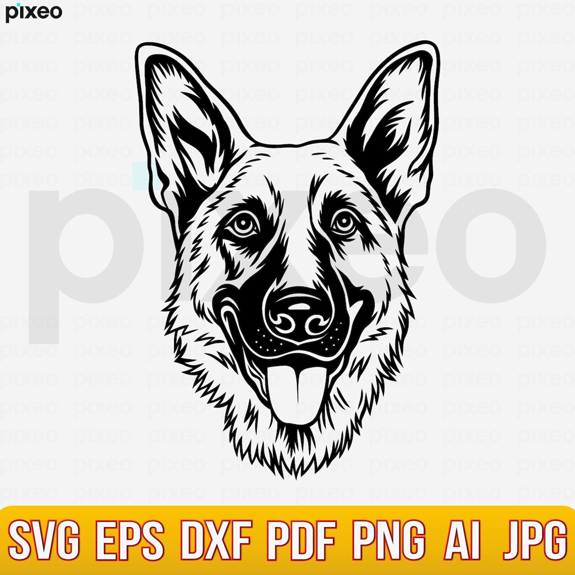 German Shepherd Svg German Shepherd Clipart K-9 Police Dog - Etsy