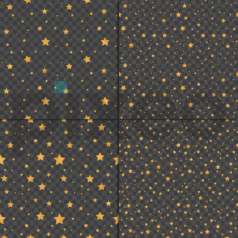 Gold Star Seamless Pattern Gold Star Digital Paper Star - Etsy