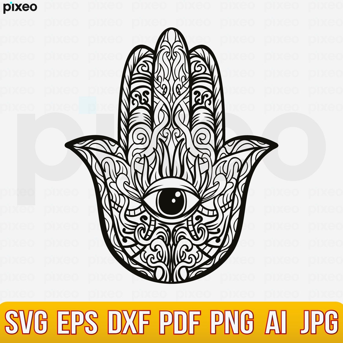 Hamsa Svg Hamsa Hand Svg Hamsa Clipart Hamsa Shirt Mandala - Etsy
