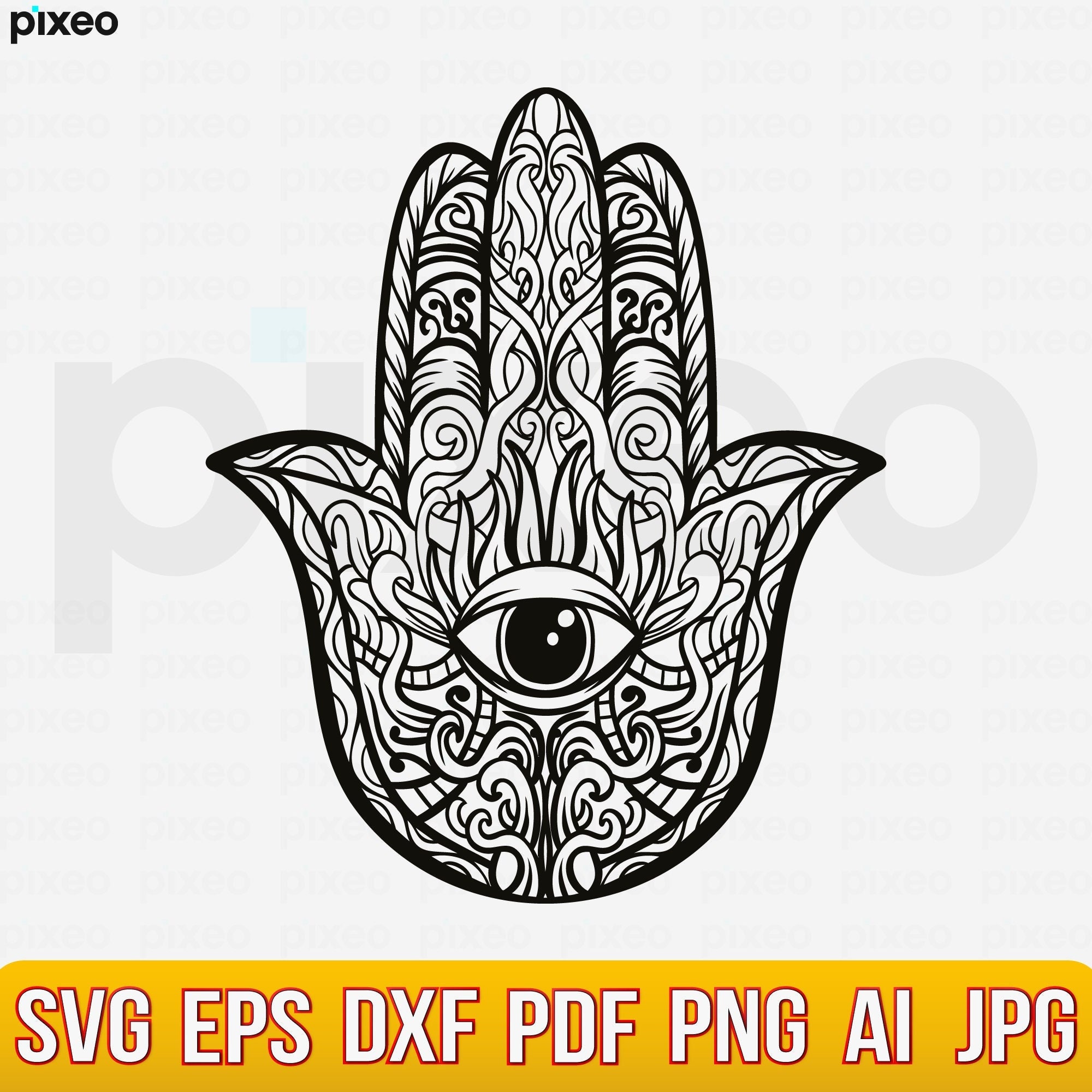 Hamsa Svg Hamsa Hand Svg Hamsa Clipart Hamsa Shirt Mandala - Etsy