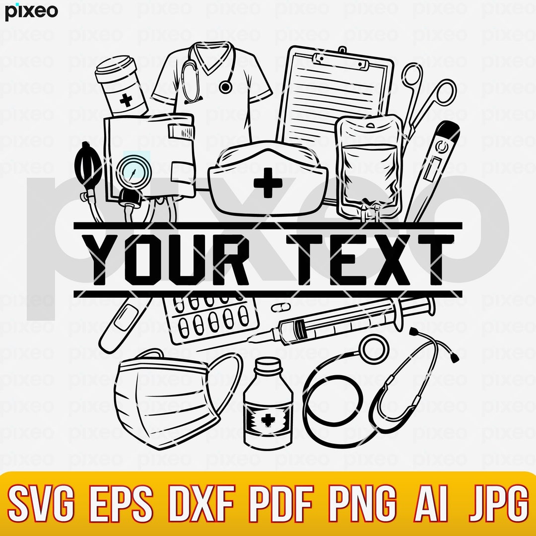 Nurse Tools Frame Svg, Nurse Svg, Nursing Svg, Nurse Life Svg, Medical ...