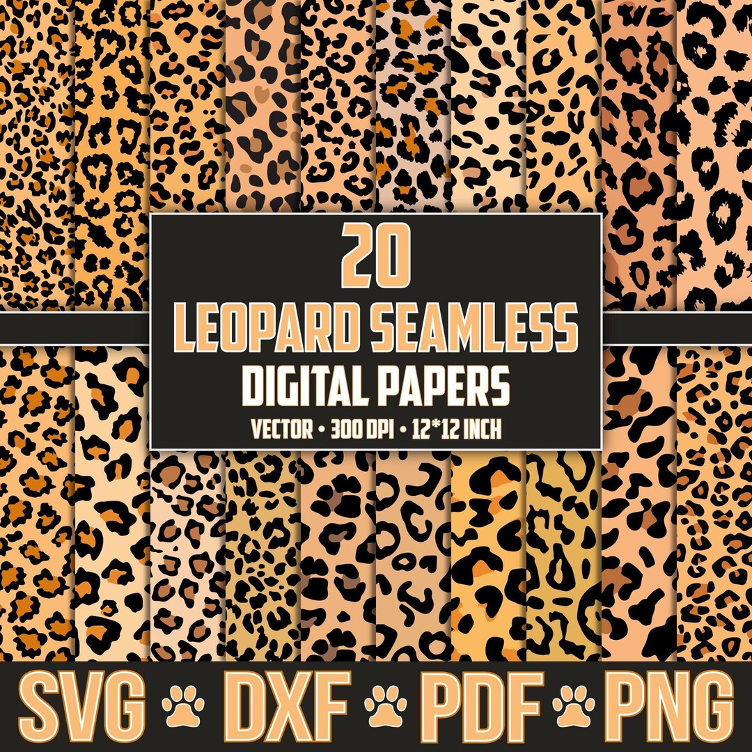 Leopard Digital Paper, Leopard Seamless Pattern, Leopard Print Svg ...