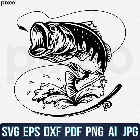 Bass Fishing Svg Fishing Svg Bass Fish Svg Bass Clipart - Etsy UK