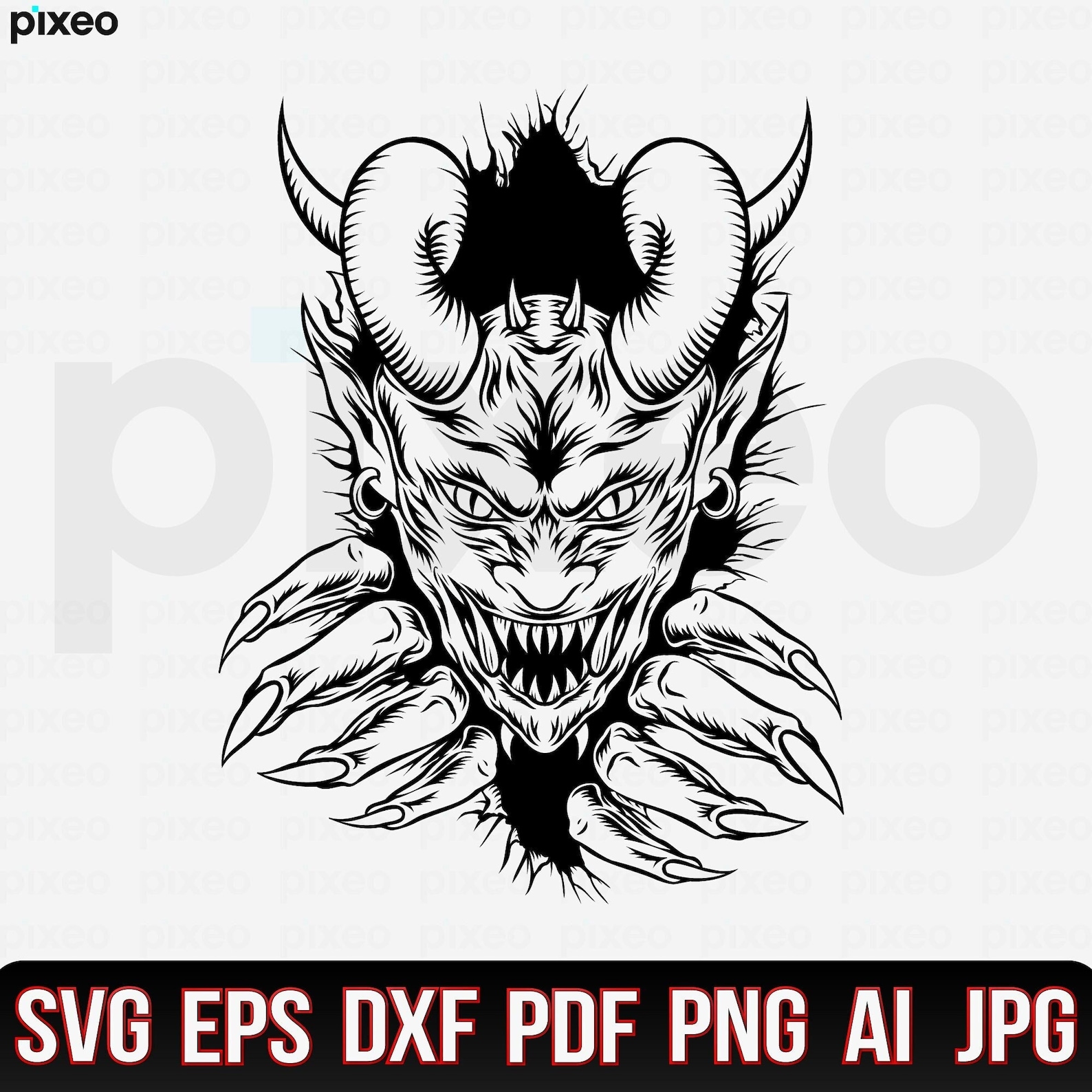 Demon in the Wall SVG Scary Demon SVG Demon SVG Demon - Etsy