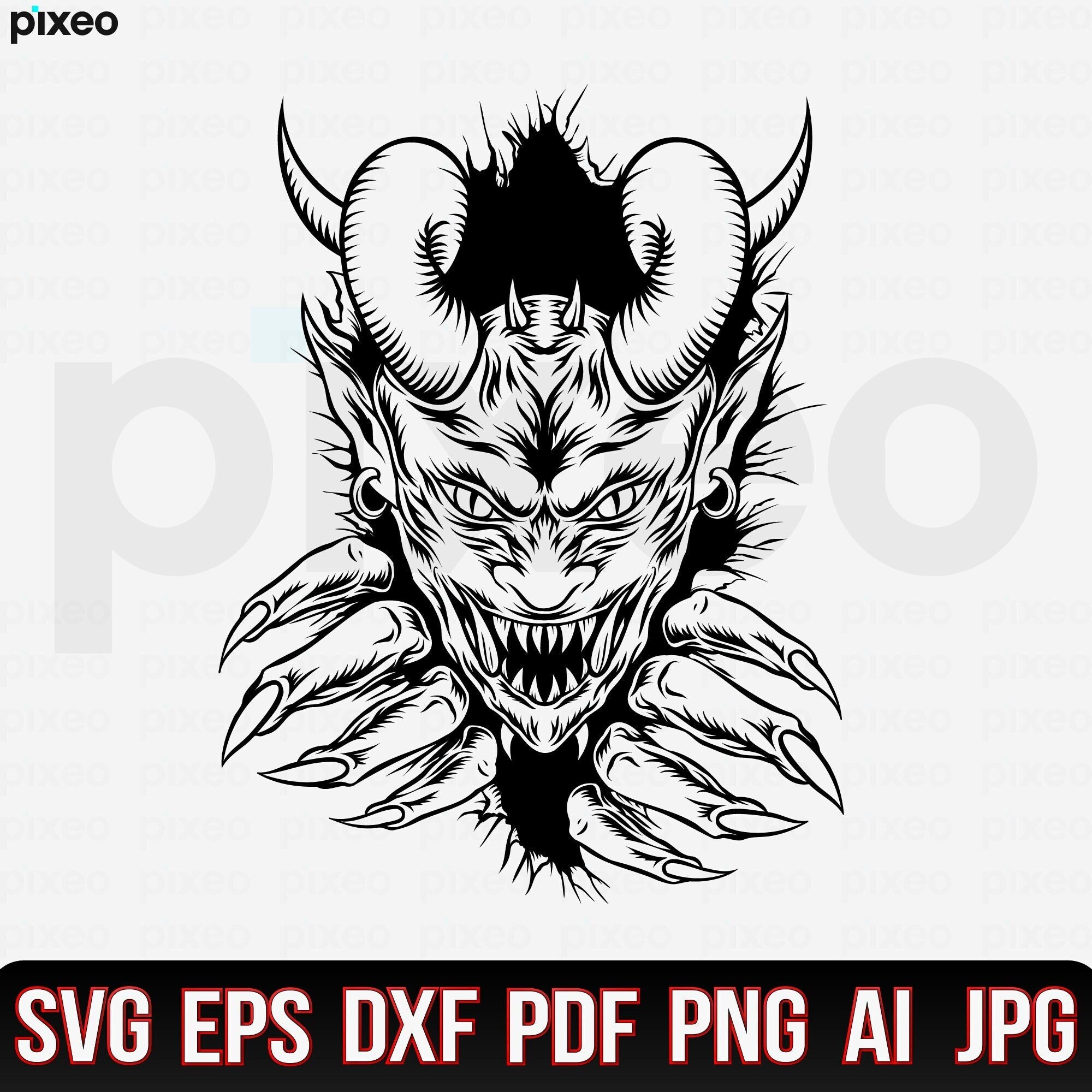 Demon in the Wall SVG Scary Demon SVG Demon SVG Demon - Etsy Australia