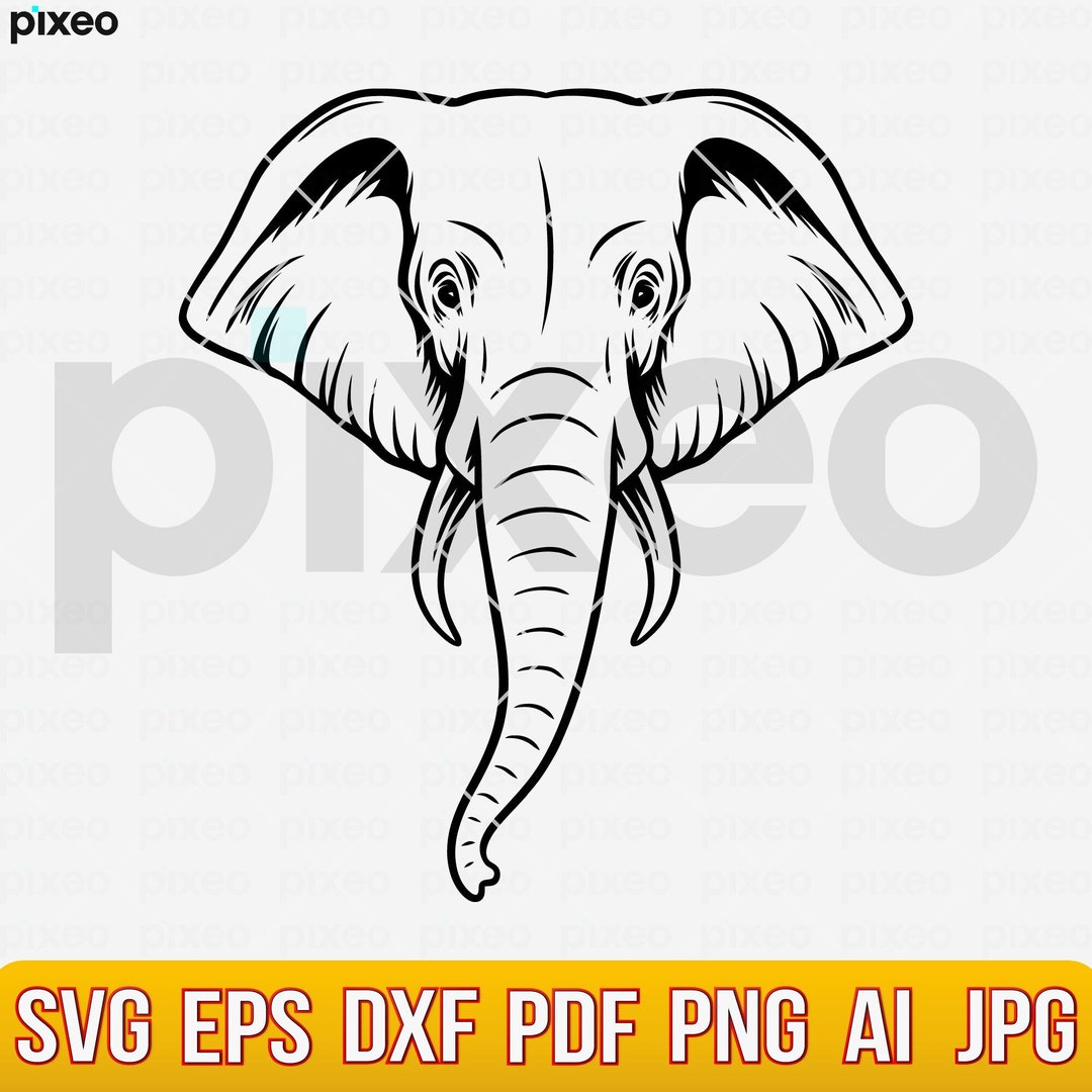 Elephant Svg, Elephant Face Svg, Elephant Clipart, Mandala Svg ...