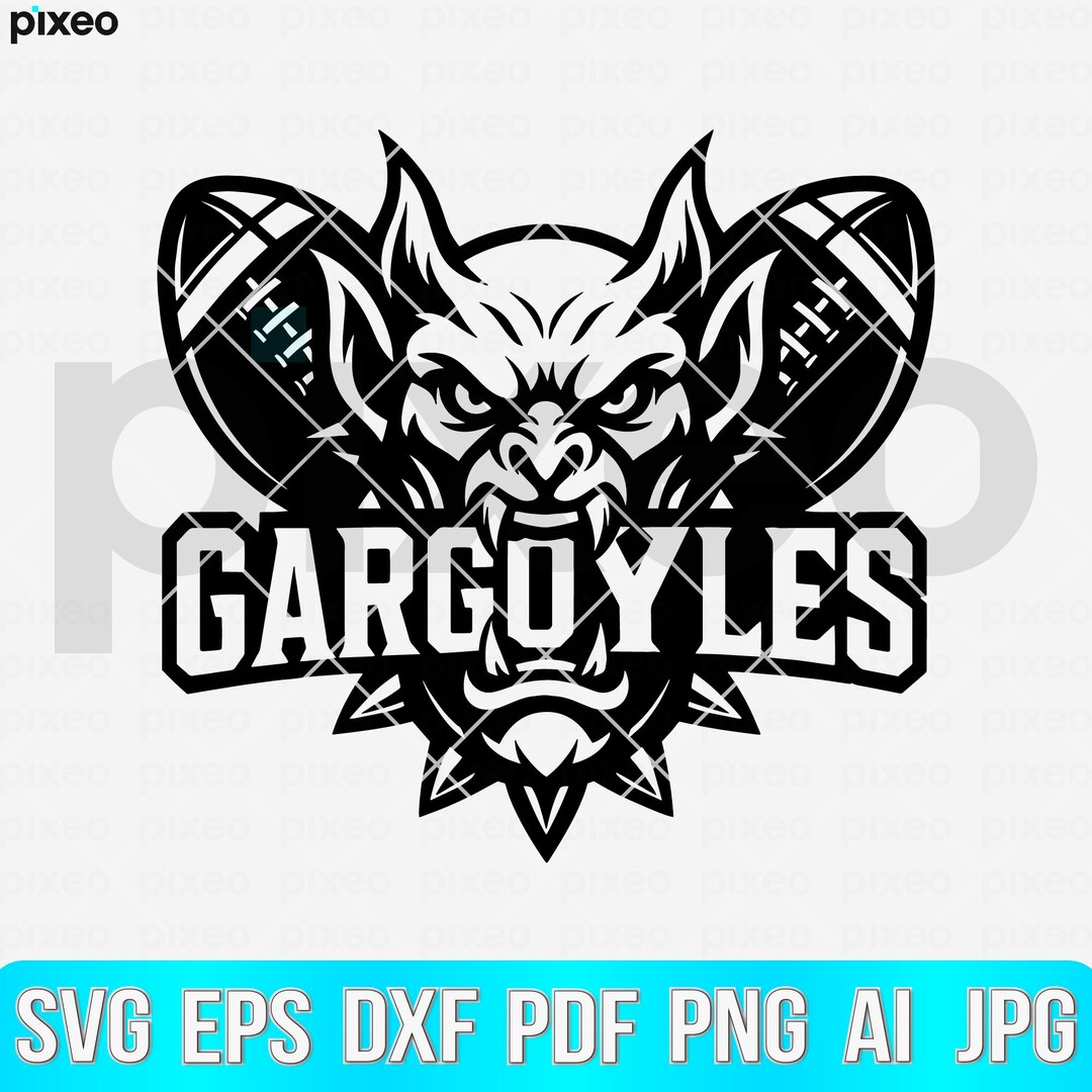 Gargoyles Mascot SVG: High School Football Clipart (digital Download ...