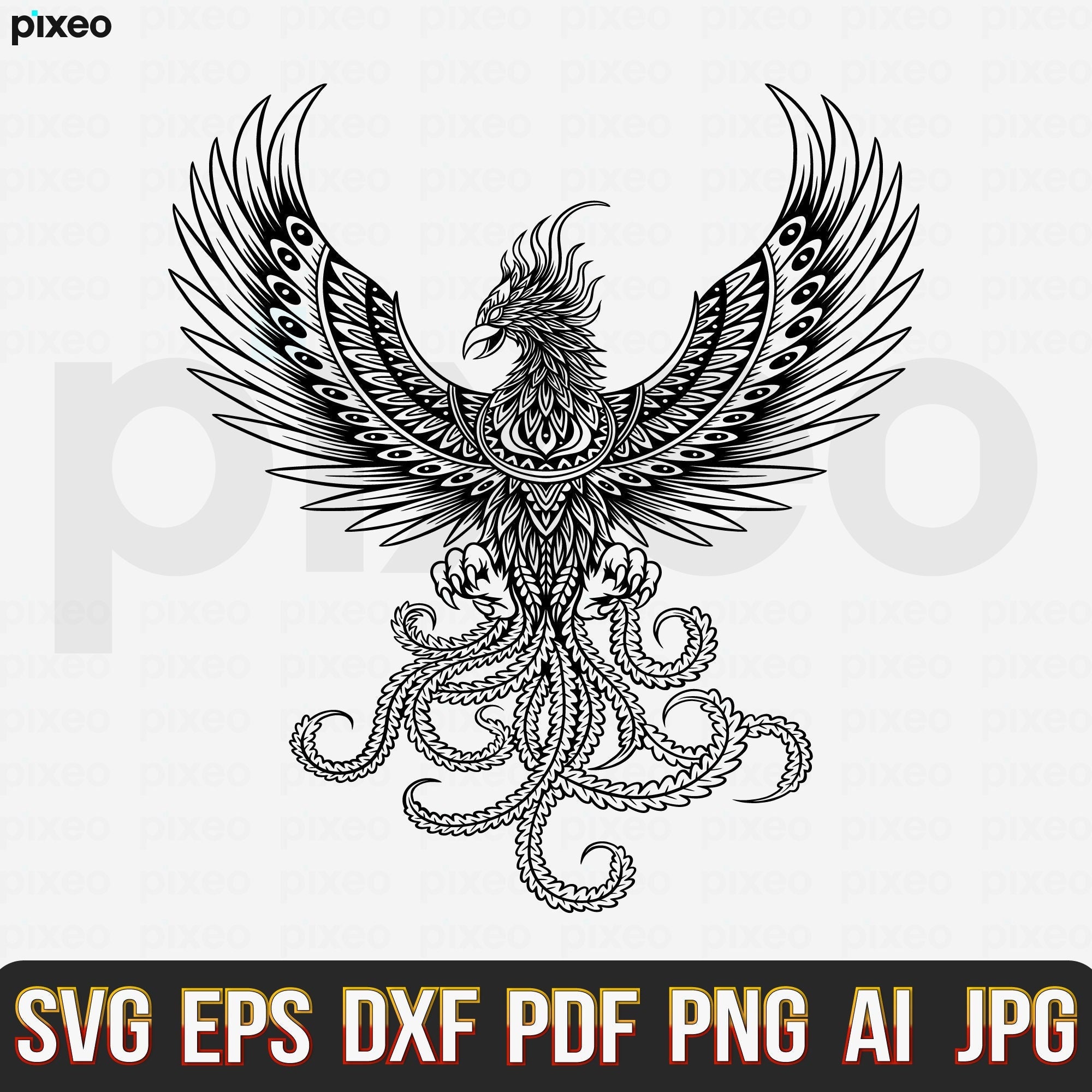 Phoenix Svg Phoenix Clipart Phoenix Cricut Phoenix Wings - Etsy France