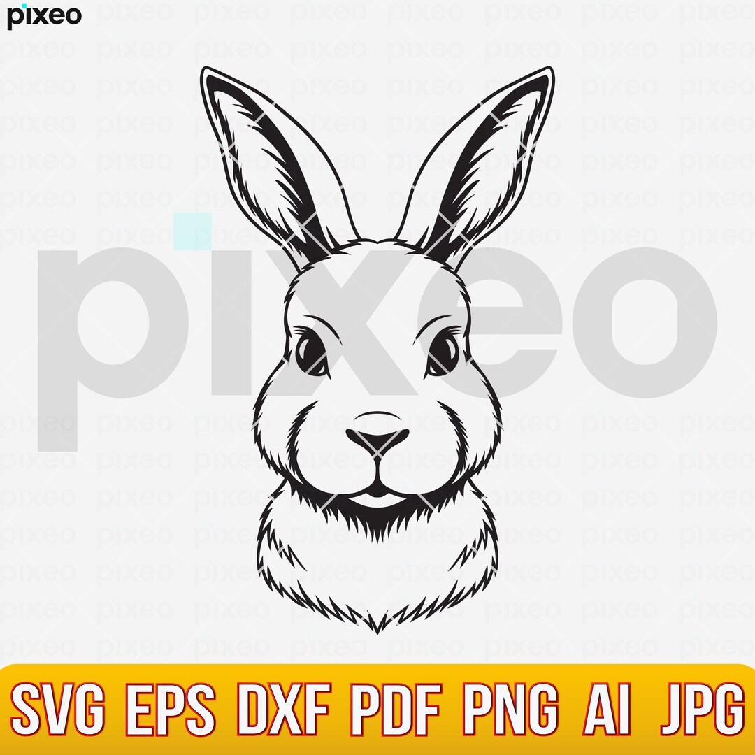 Bunny Svg, Bunny Face Svg, Rabbit Svg, Easter Bunny Svg, Cute Bunny Svg ...