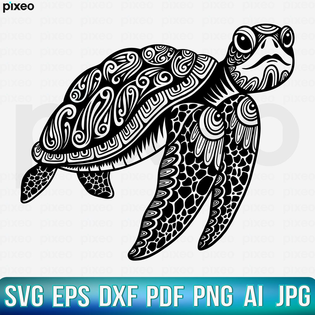 Turtle Mandala Svg, Turtle Svg, Mandala Svg, Sea Turtle Svg, Turtle ...