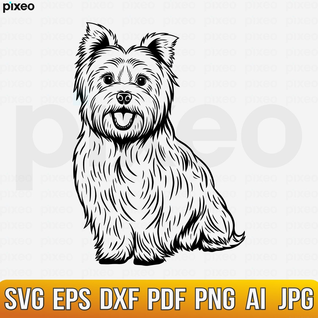 Yorkshire Terrier Svg, Yorkshire Clipart, Yorkshire Cricut, Yorkshire ...