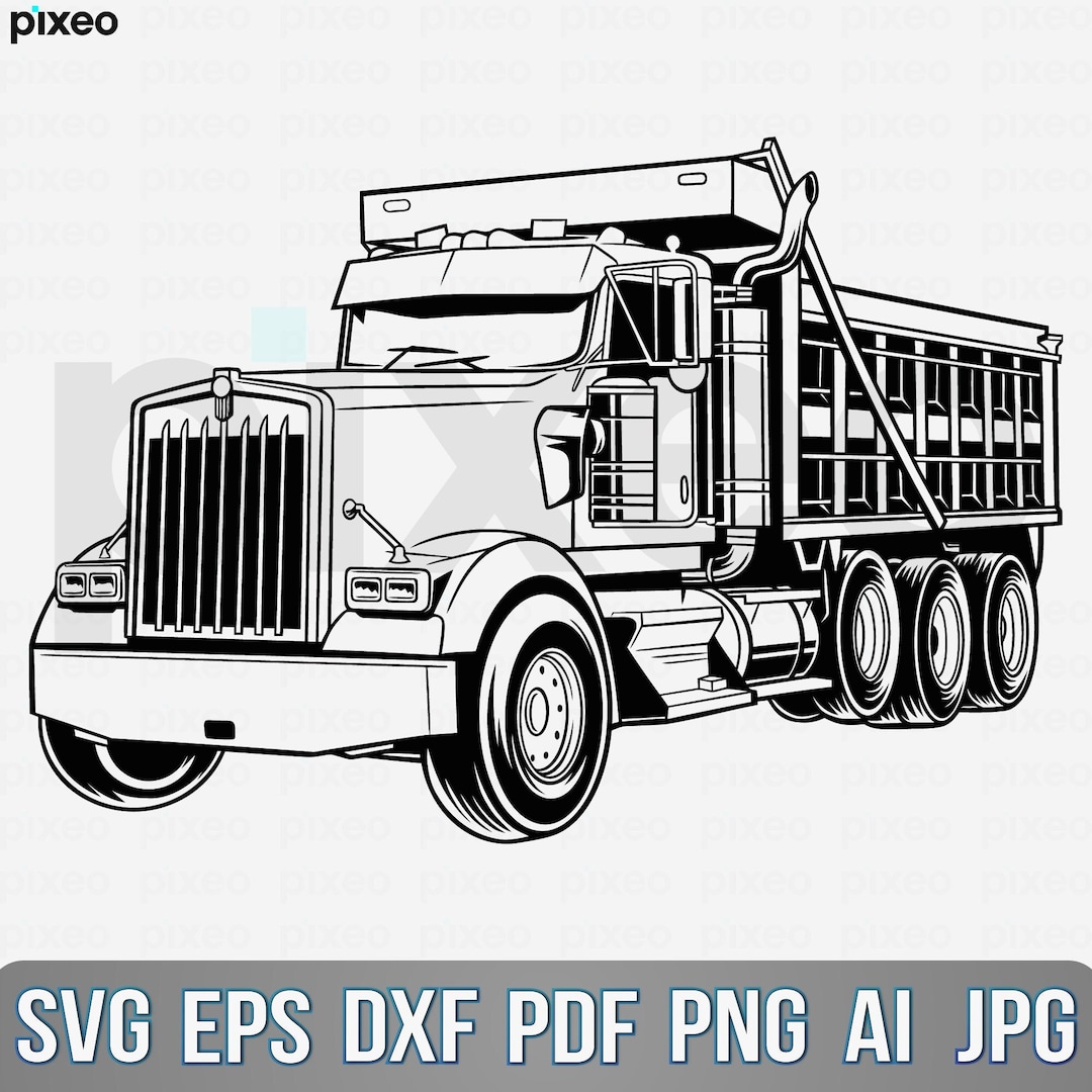 Dump Truck Svg, Truck Svg, Big Truck Clipart, Truck Svg, Truck Cricut ...