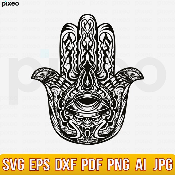 Hamsa Svg Hamsa Hand Svg Hamsa Clipart Hamsa Shirt Mandala - Etsy