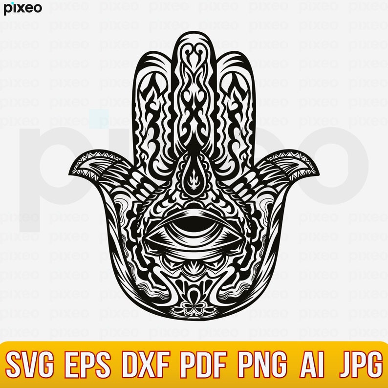 Hamsa Svg Hamsa Hand Svg Hamsa Clipart Hamsa Shirt Mandala - Etsy