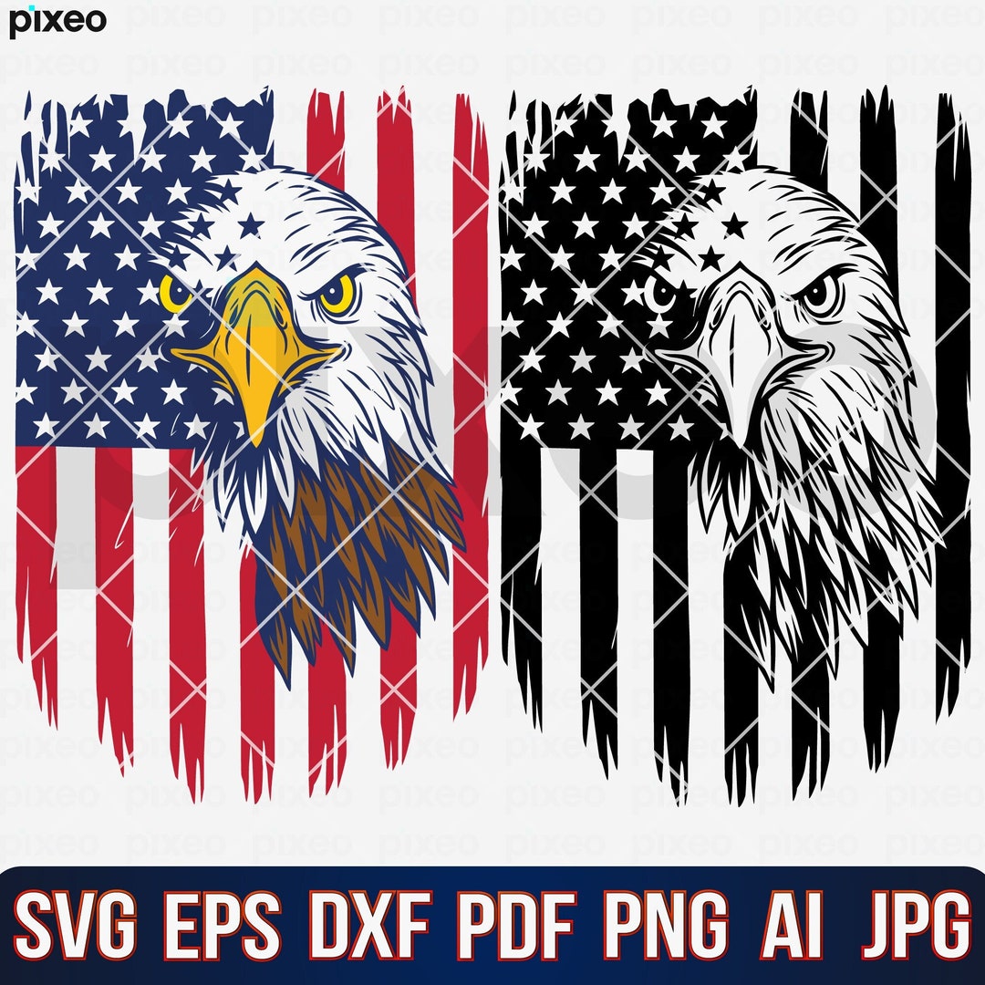 Eagle American Flag SVG: Patriotic USA 4th of July (digital Files) - Etsy