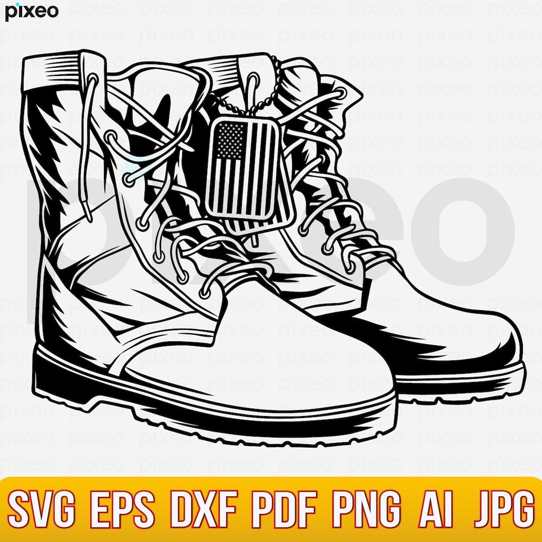 Combat Boots Svg, Army Boots Svg, Soldier Boots Svg, Military Svg, Army ...