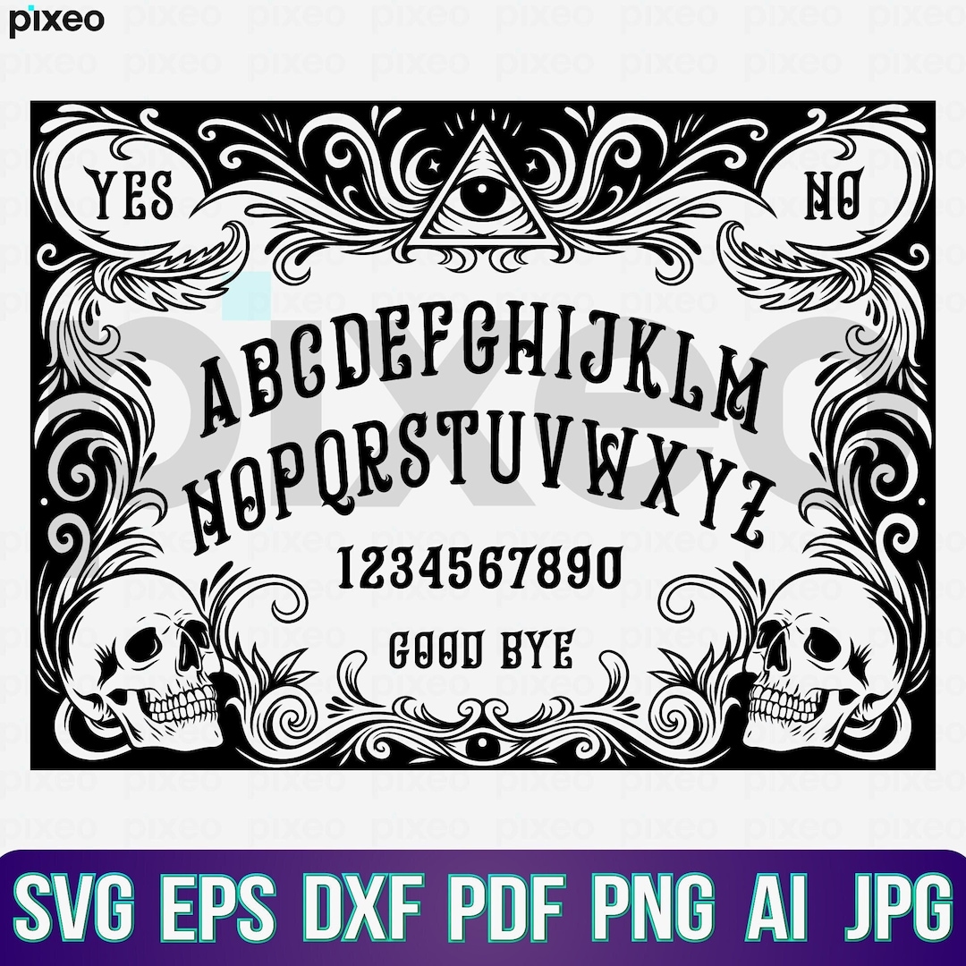 Ouija Board Svg, Ouija Board Game Svg, Dead Spirit Game Svg, Ouija ...
