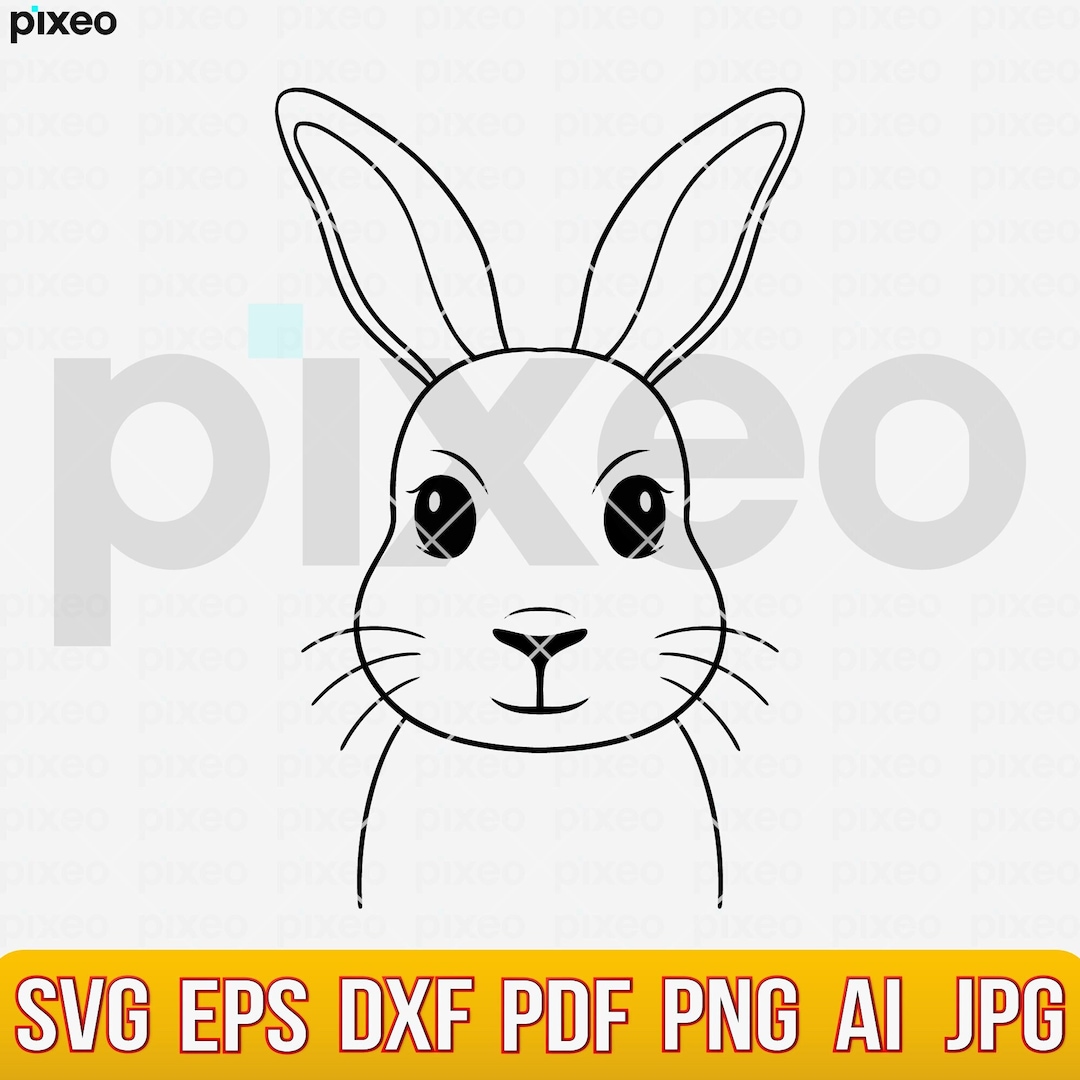 Bunny Svg, Bunny Face Svg, Rabbit Svg, Easter Bunny Svg, Cute Bunny Svg ...