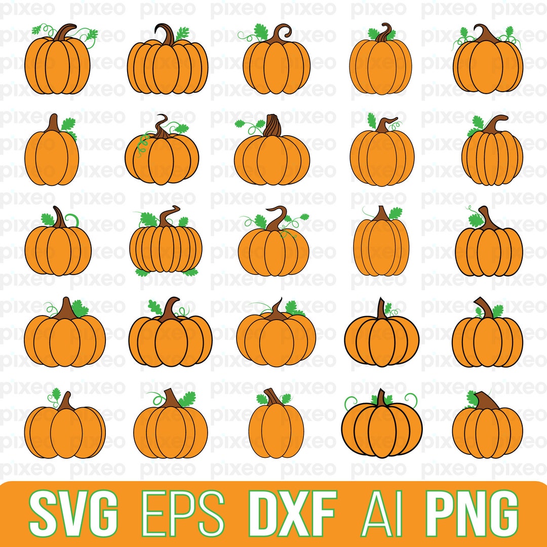 Pumpkin Bundle SVG, Halloween SVG, Fall Pumpkin Svg, Pumpkin Clipart ...