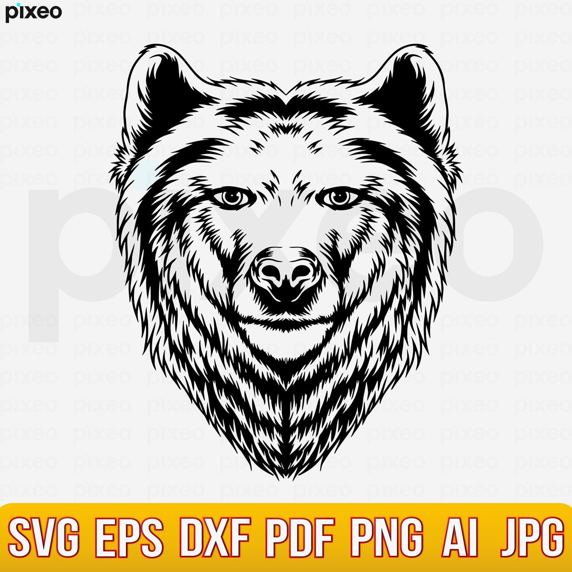 Bear Svg Bear Face Svg Bear Head Svg Bear Face Clipart - Etsy