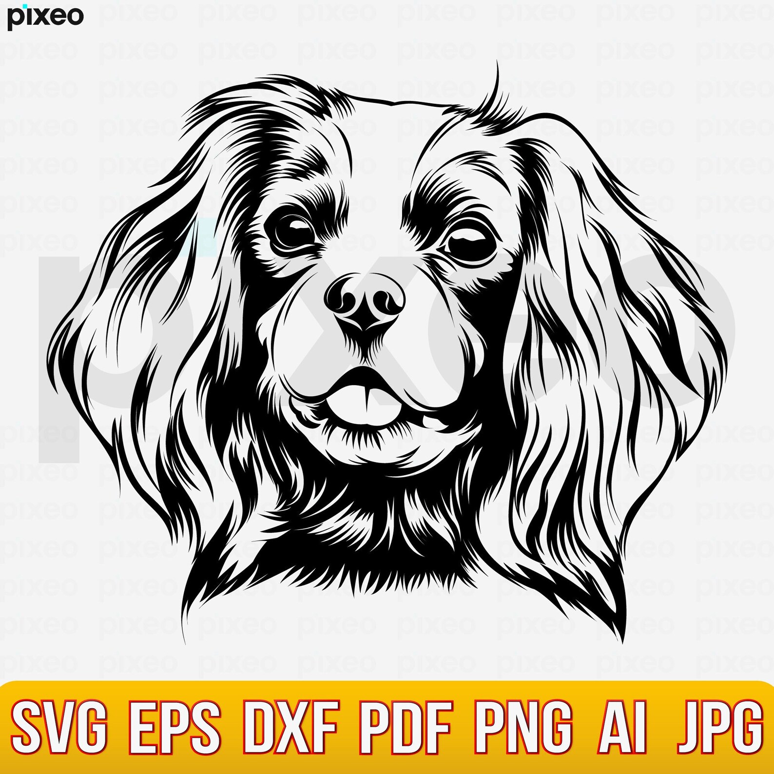 Cavalier King Charles Spaniel Svg Cavalier Svg Dog Svg - Etsy