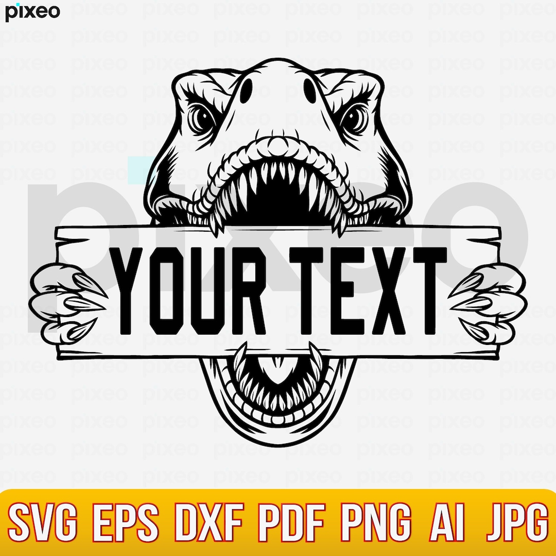 T-rex Name Monogram SVG: Dinosaur Scratch Clipart (digital Download) - Etsy