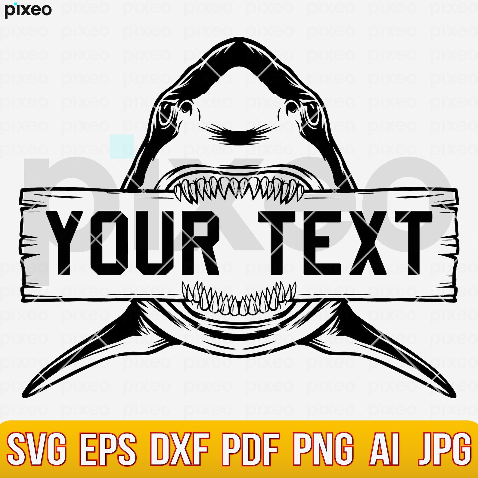 Shark Name SVG, Ocean Clipart, Great White, Jaws (digital Download ...